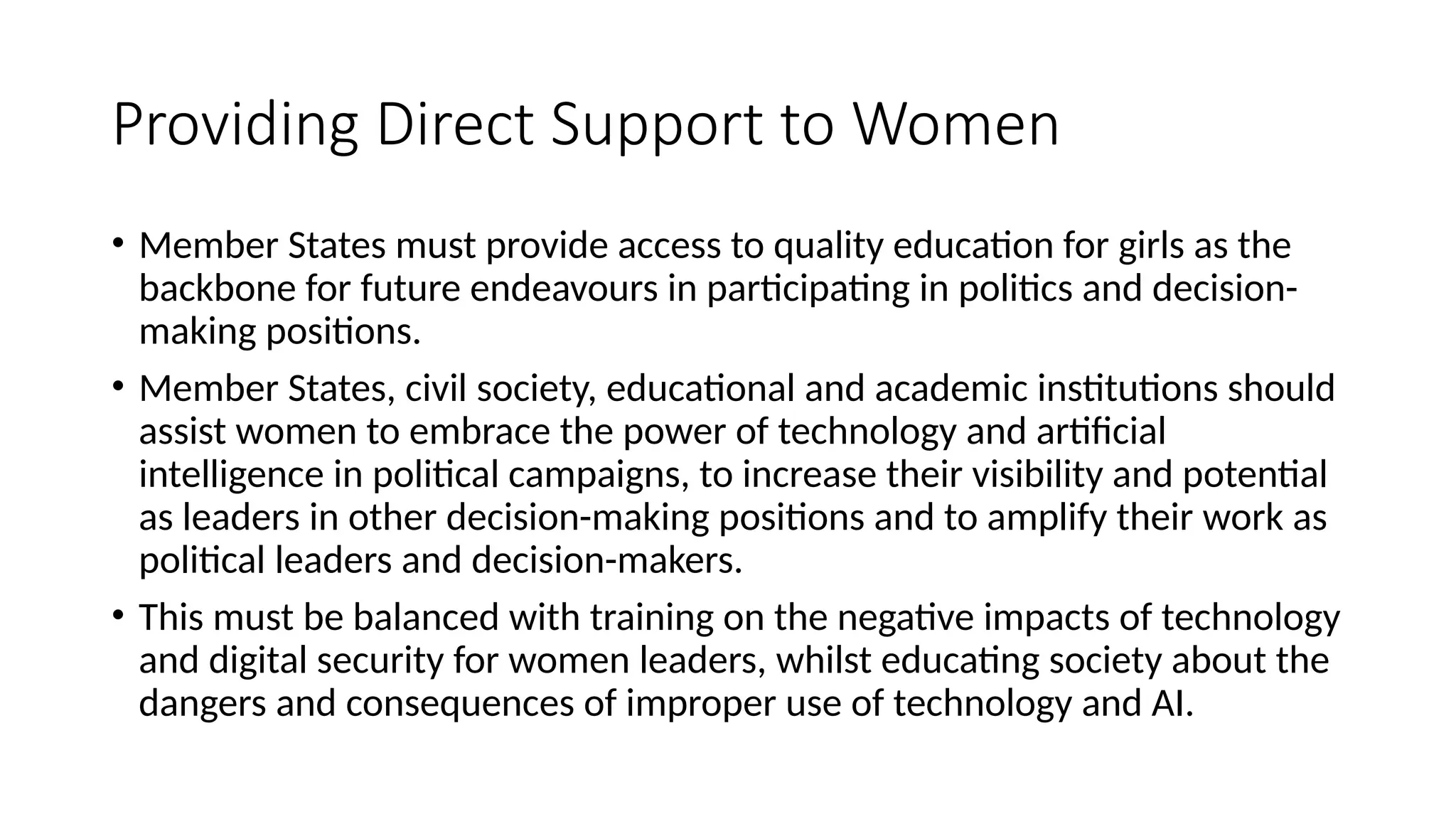 Stakeholder Presentation - SADC Framework for Achieving Gender Parity ...