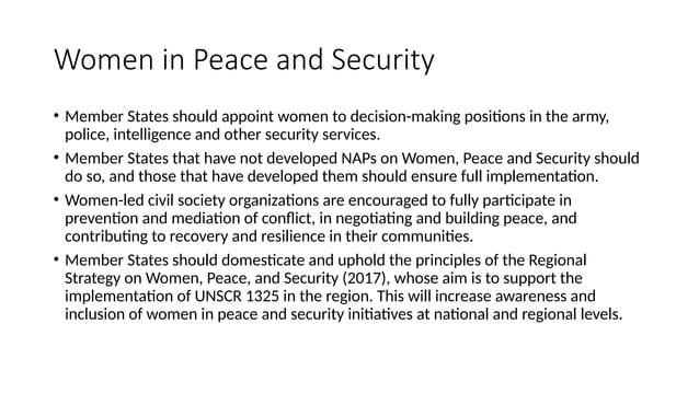 Stakeholder Presentation - SADC Framework for Achieving Gender Parity ...