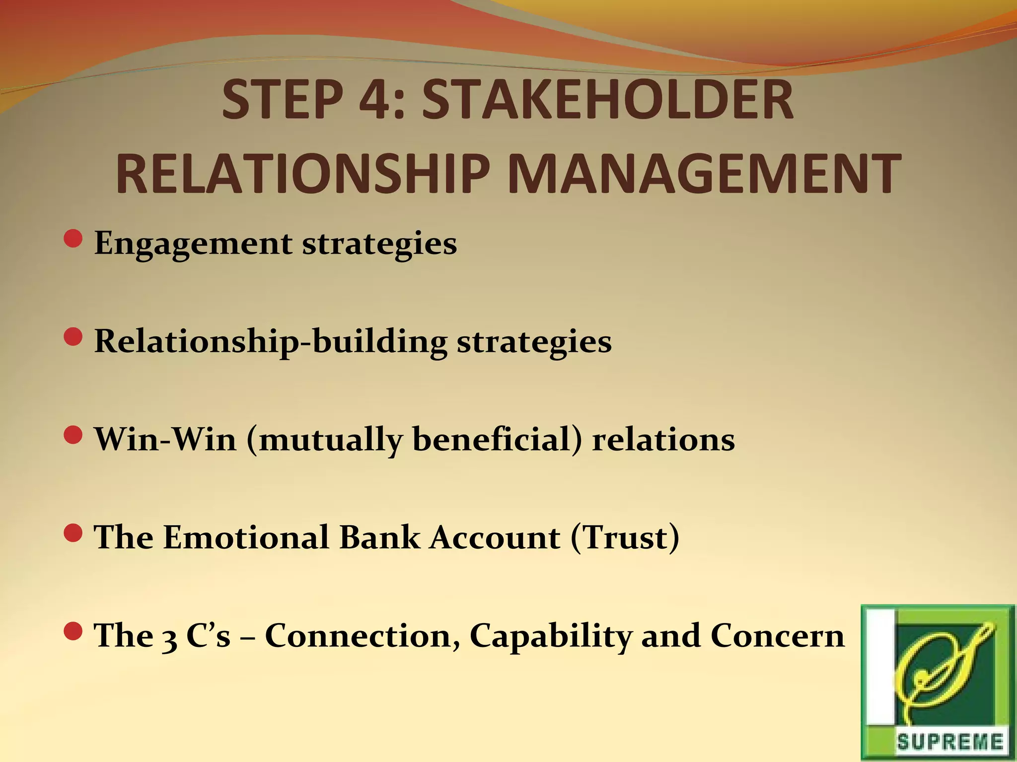 Stakeholder Relations Management and Conflict Resolution | PPT