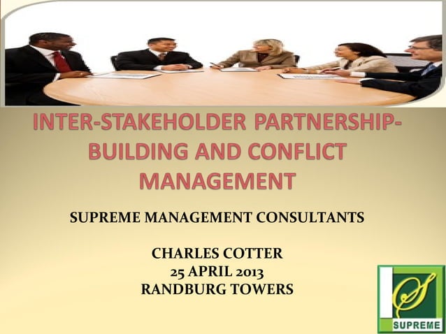 Stakeholder Relations Management and Conflict Resolution | PPT | Business | Business and Finance
