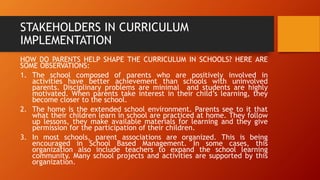 Stakeholders in-curriculum-implementation | PPTX