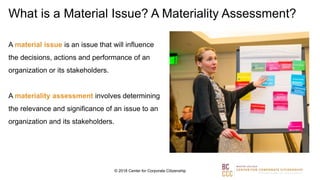 Introduction to stakeholders and material issues | PPT