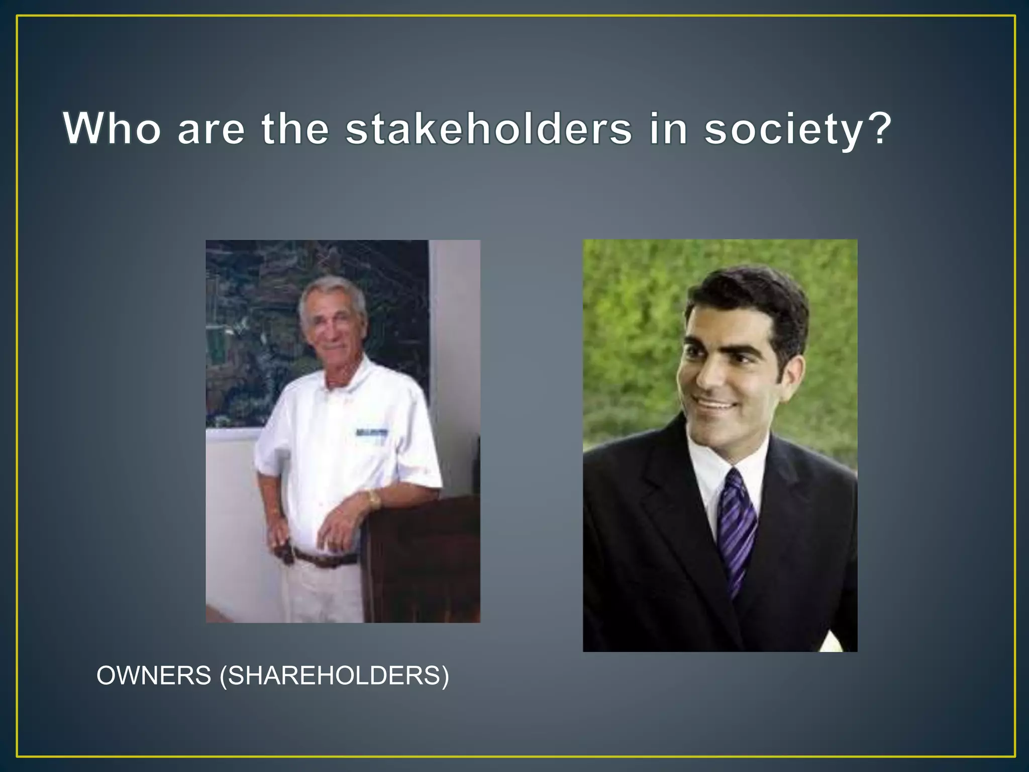 Stakeholders and their roles | PPTX