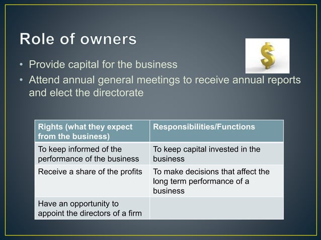 Stakeholders and their roles | PPTX