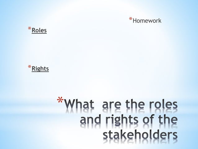 Stakeholders in a business | PPT