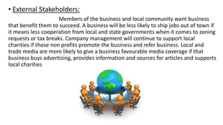 Stakeholders in business | PPTX