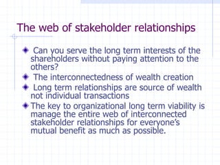 stakeholder theory and management....... | PPT