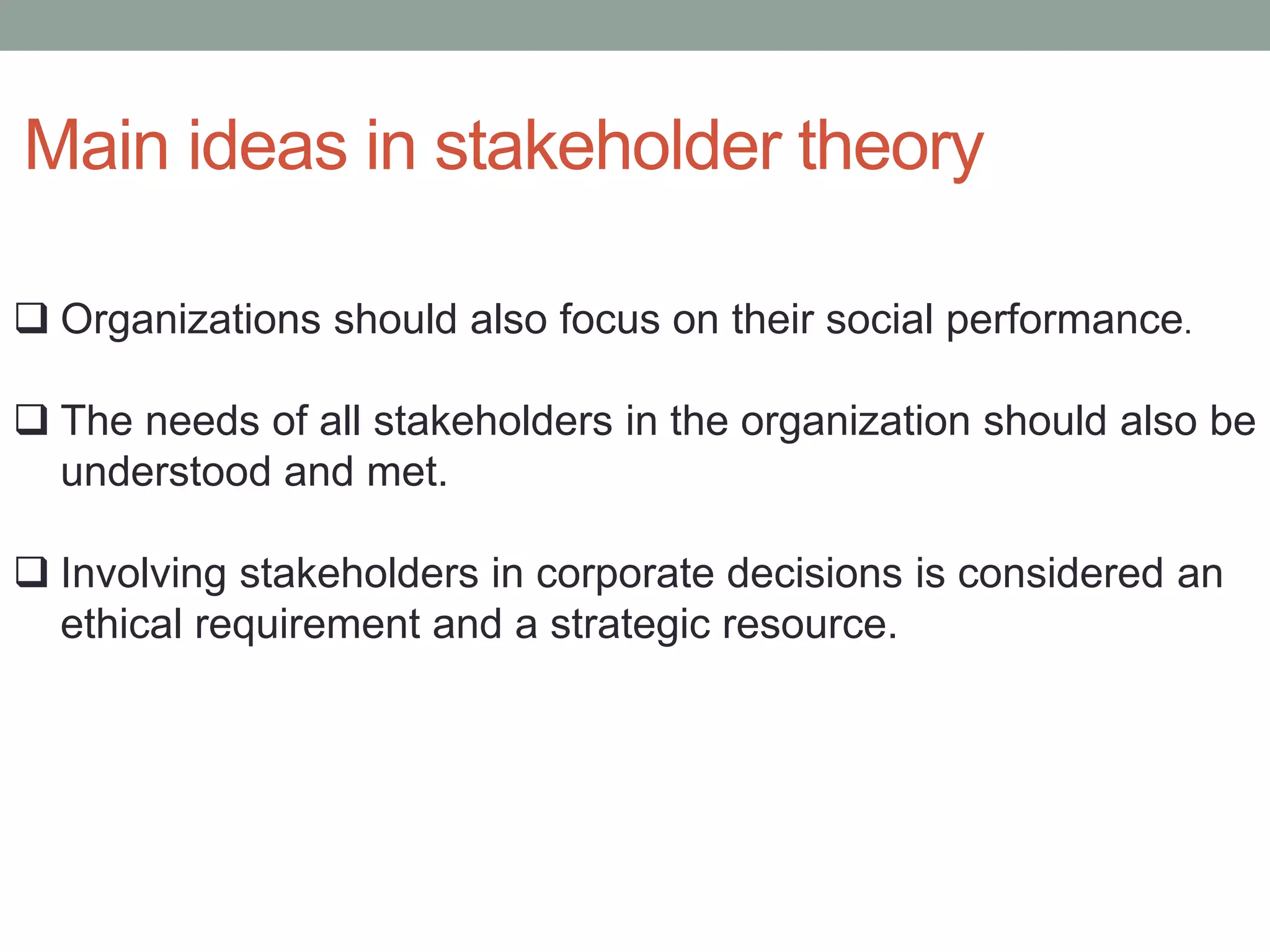 Stakeholder theory presentation | PPTX