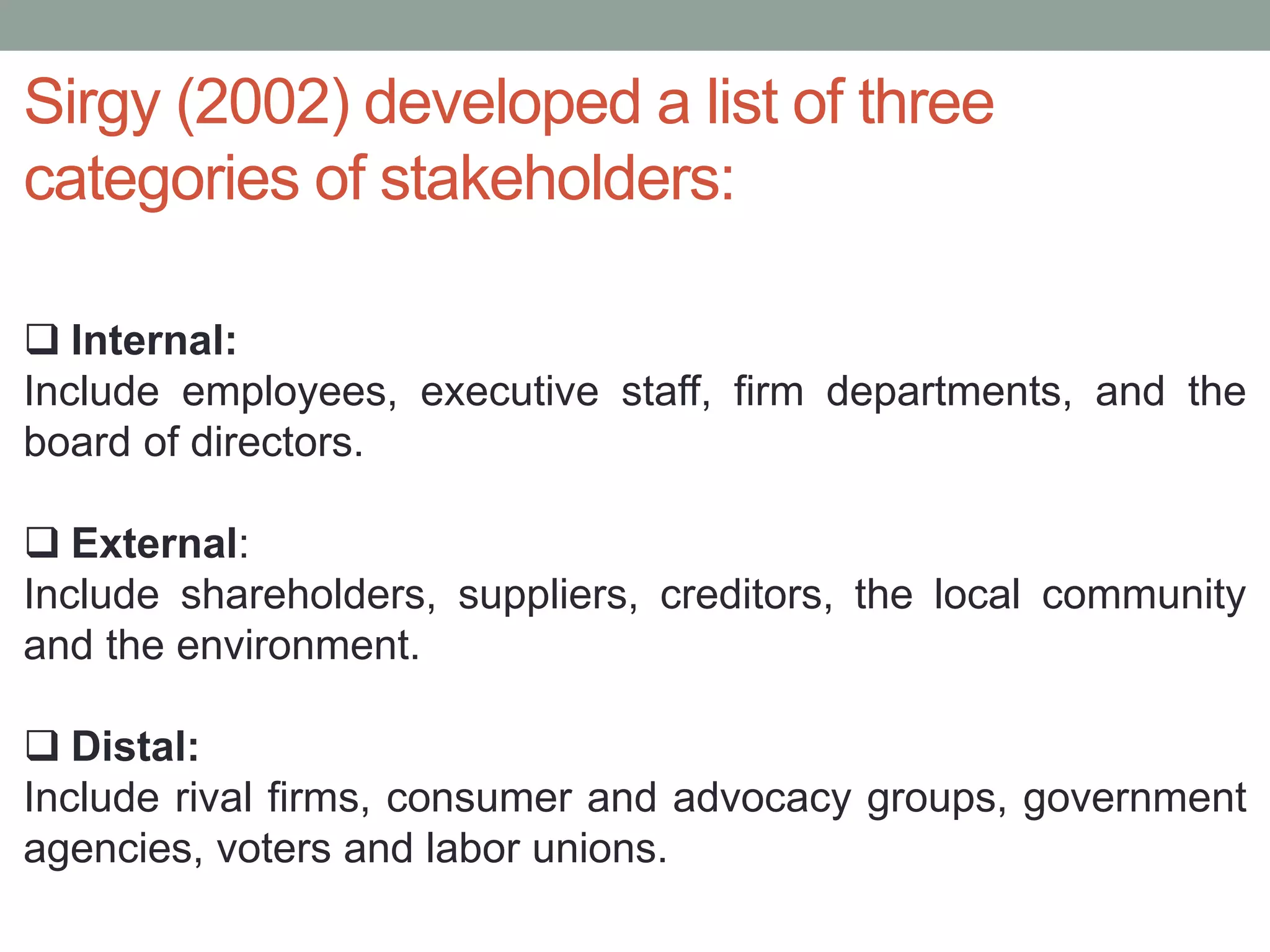 Stakeholder theory presentation | PPTX