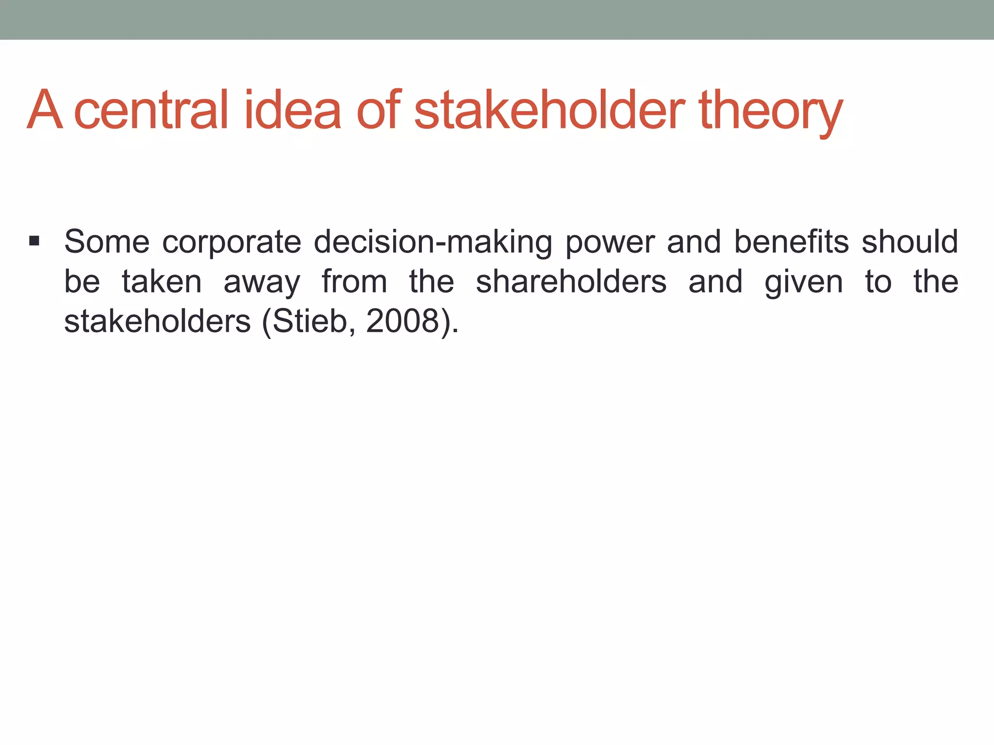 Stakeholder theory presentation | PPTX