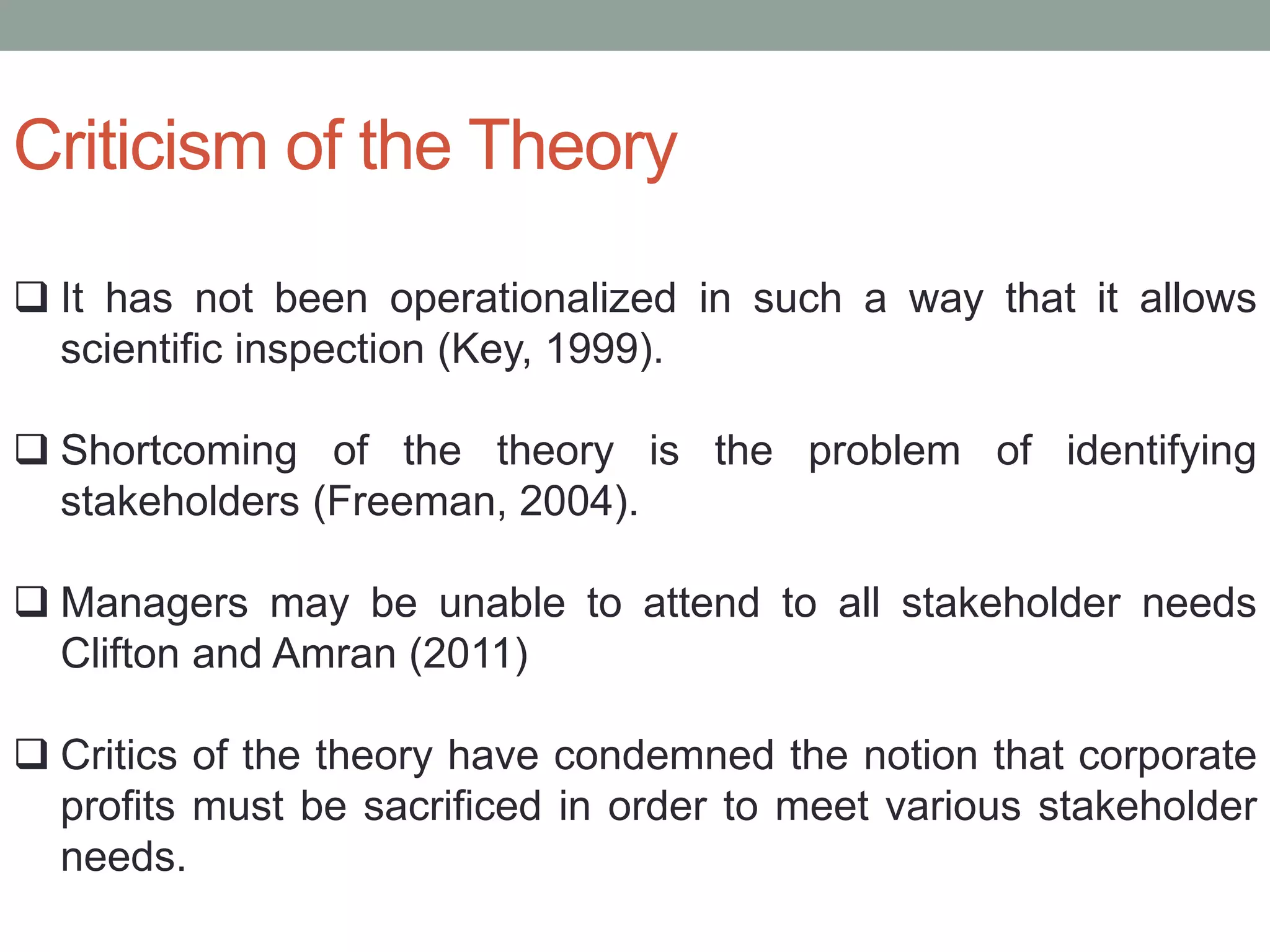 Stakeholder theory presentation | PPTX