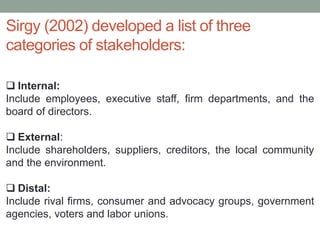 Stakeholder theory presentation | PPTX