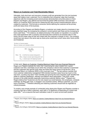 Stakeholder theory, ethics and the return on customer | PDF