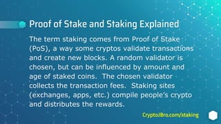 Staking Cryptocurrency Explained (with Platform List) | PPTX