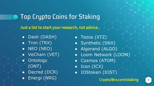 Staking Cryptocurrency Explained (with Platform List) | PPTX | Stocks ...