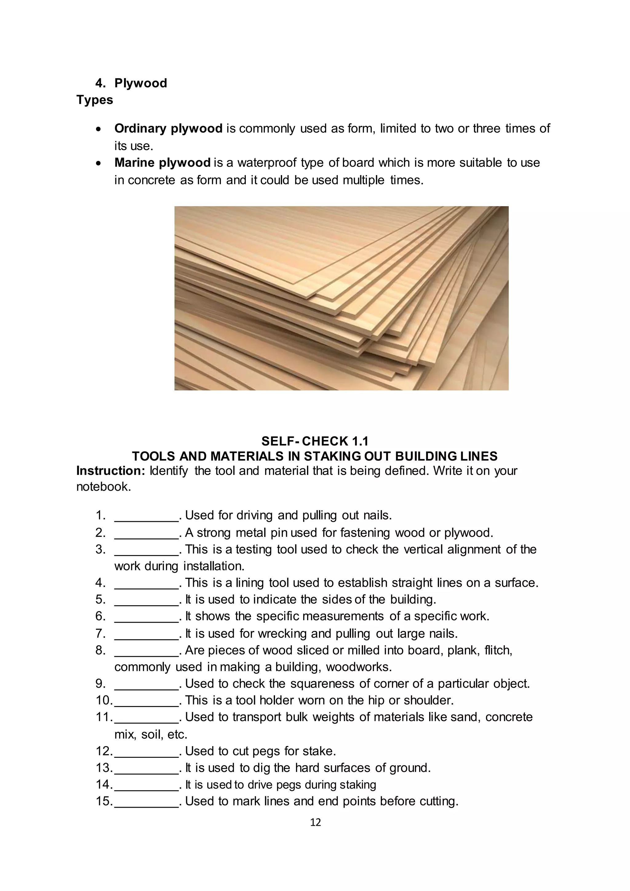 Staking out building lines | DOCX