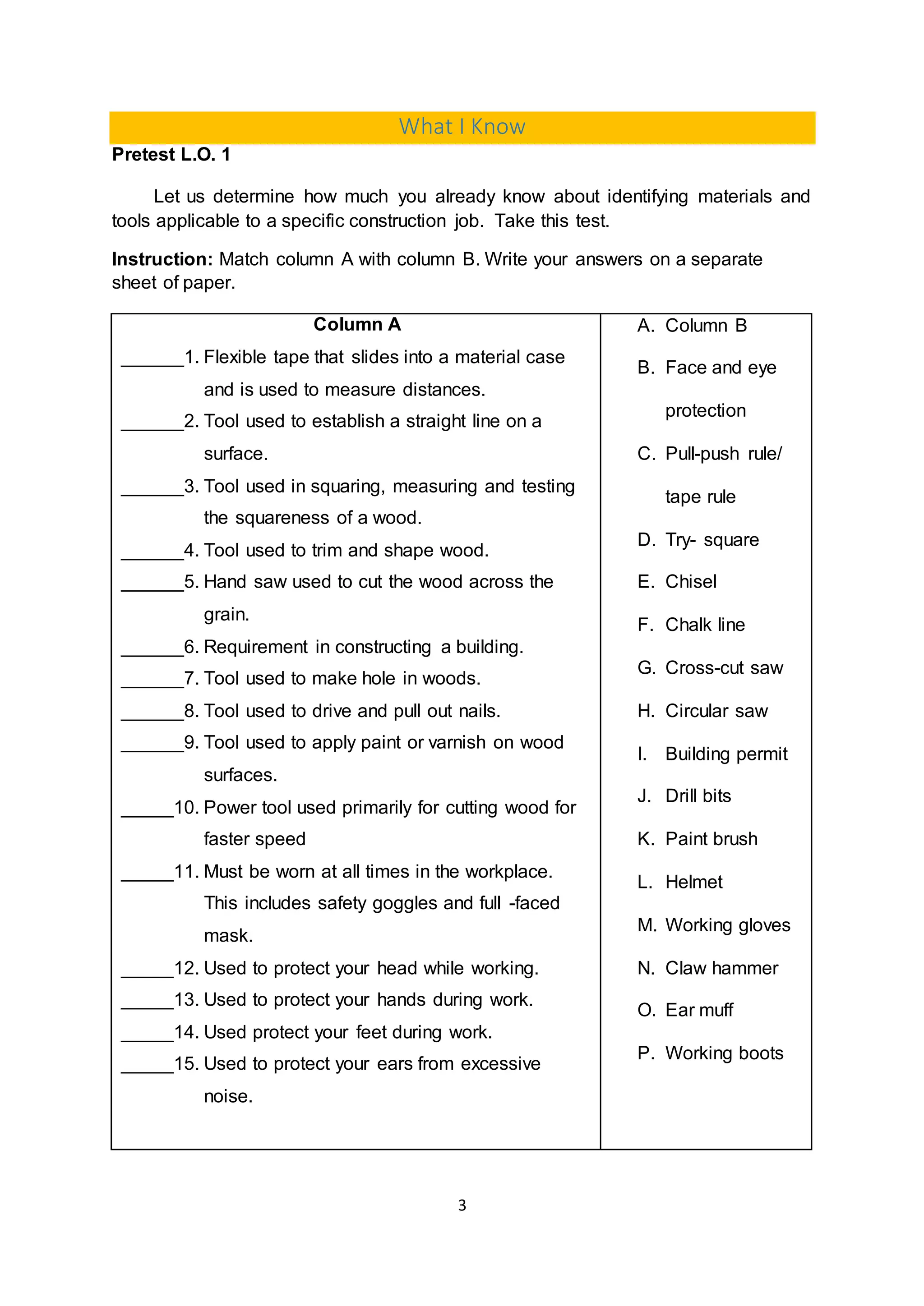 Staking out building lines | DOCX