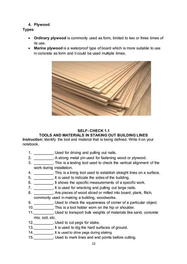 Staking out building lines | DOCX | Woodworking | Arts and Crafts
