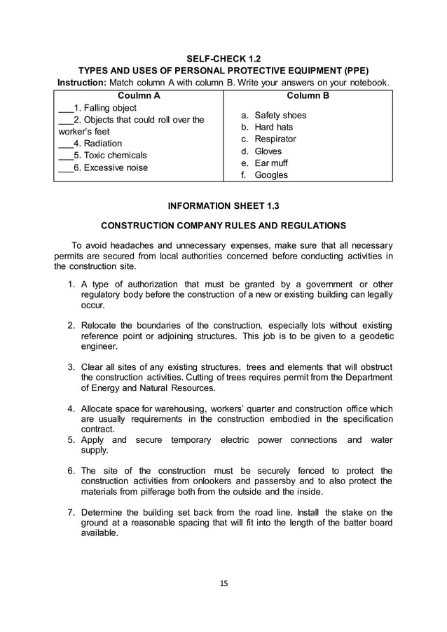 Staking out building lines | DOCX | Woodworking | Arts and Crafts