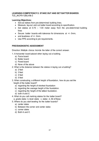 Staking out building lines | DOCX