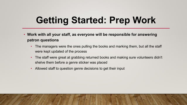 Big Talk From Small Libraries 2024: Genrefying your Public Library | PPT