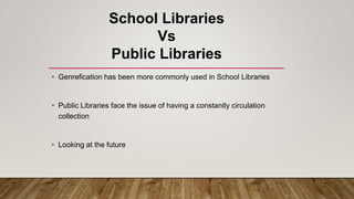 Big Talk From Small Libraries 2024: Genrefying your Public Library | PPT
