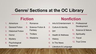 Big Talk From Small Libraries 2024: Genrefying your Public Library | PPT