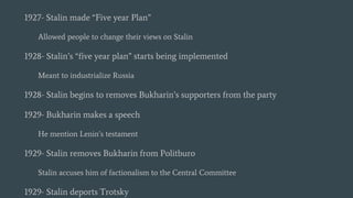 Stalin rise to power | PPTX | Political Issues & policy | Politics