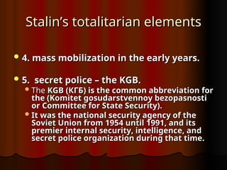 The Rise and Rule of Stalin asa leader of the Soviet Union | PPT