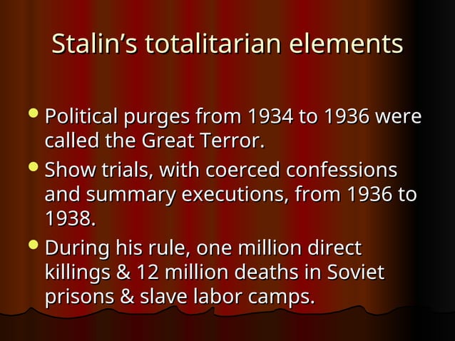 The Rise and Rule of Stalin asa leader of the Soviet Union | PPT