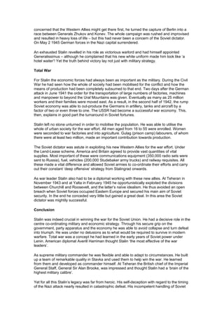 Stalin as war leader | DOC