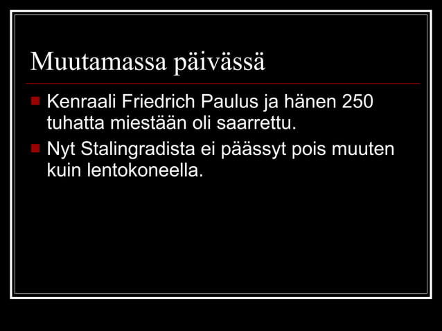 Stalingradin taistelu | PPT