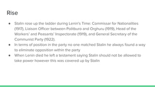 Stalin's Rise to Power | PPT