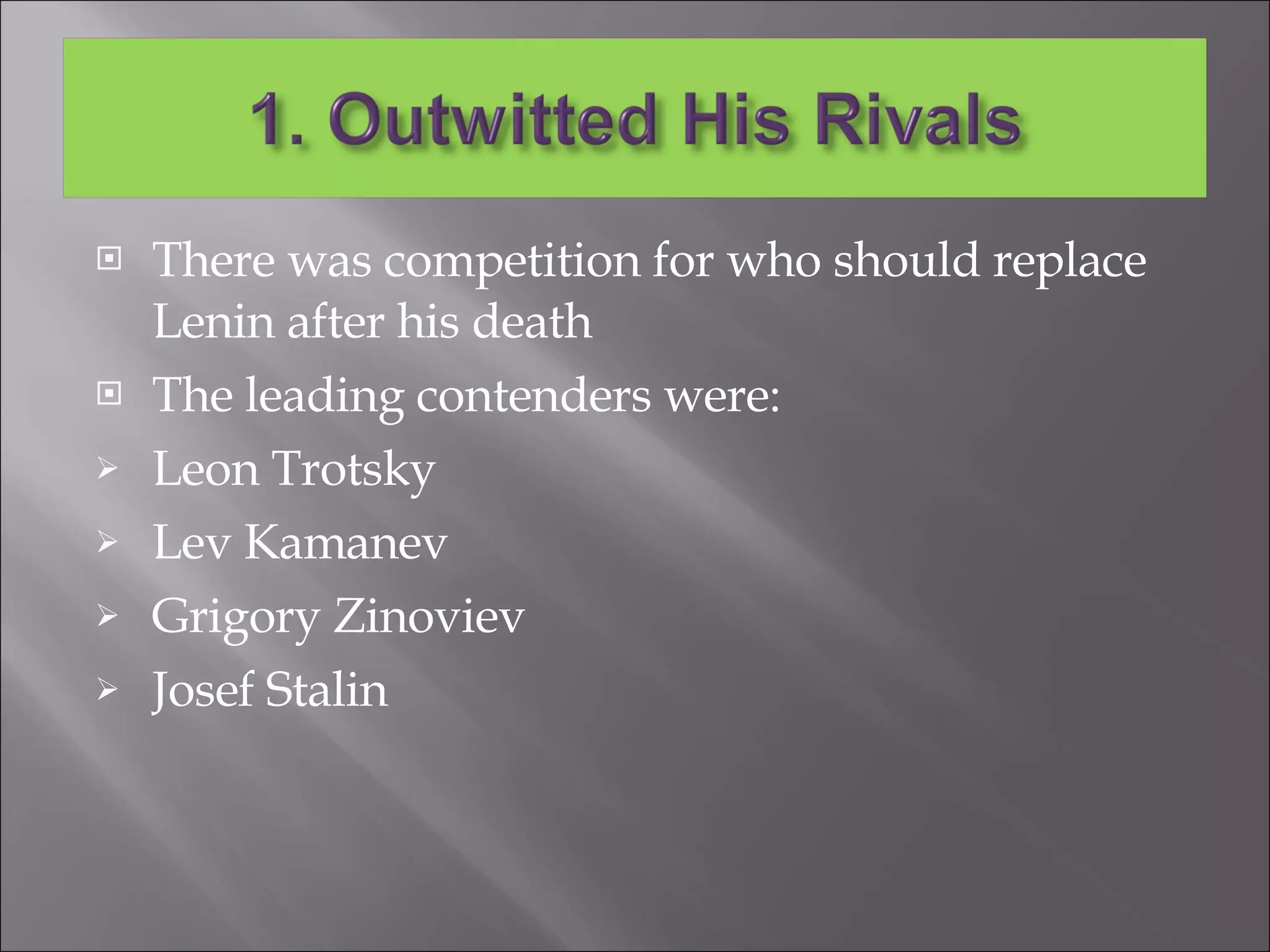 Stalin\ S Rise To Power | PPT