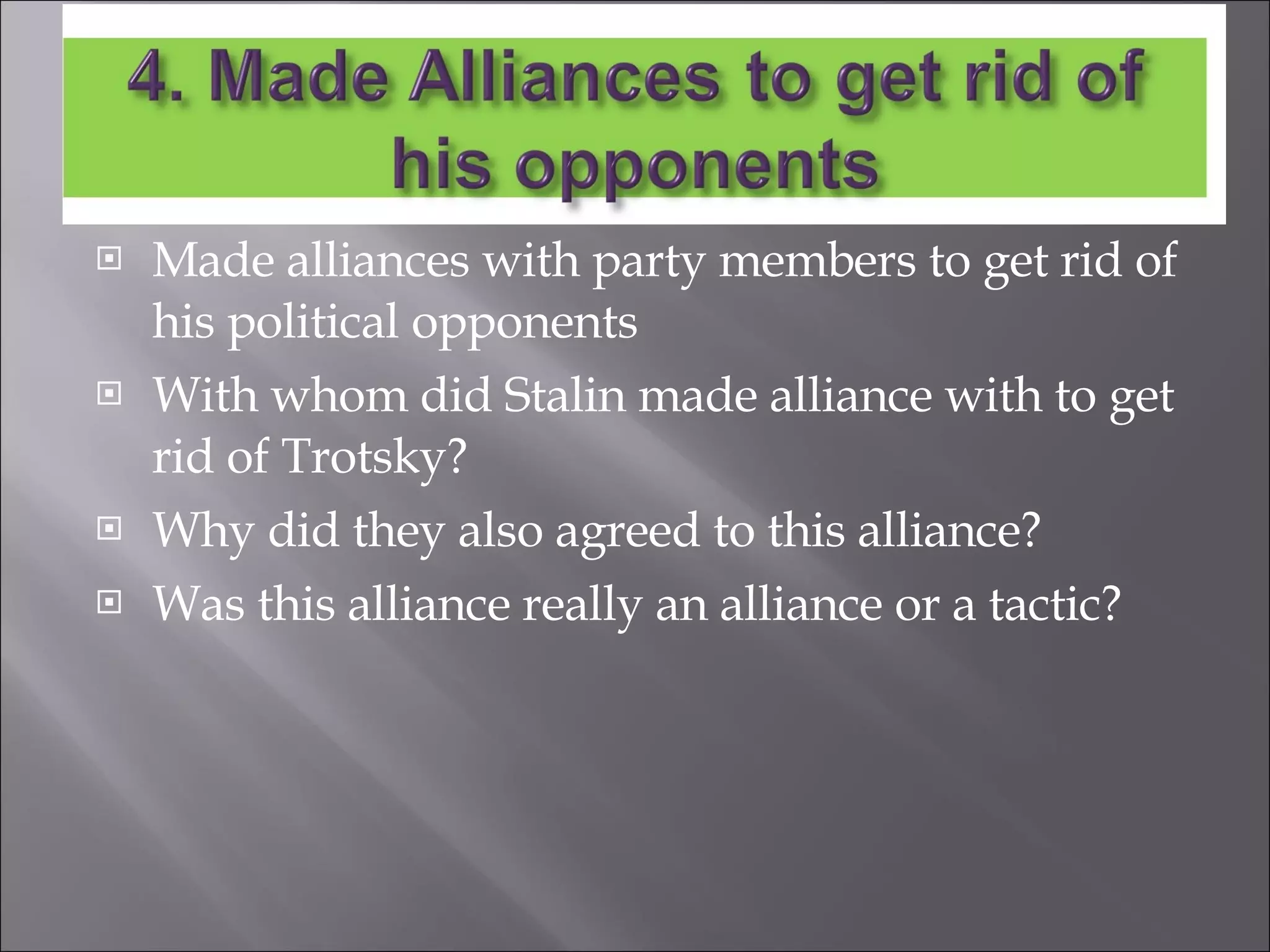 Stalin\ S Rise To Power | PPT | Politics