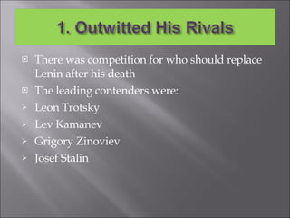 Stalin\ S Rise To Power | PPT | Politics