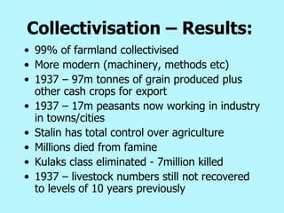 Stalin’s economic policies | PPT