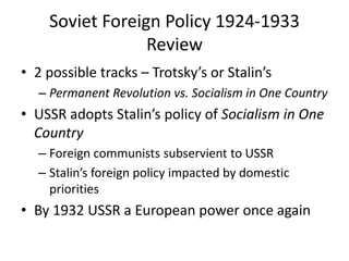 Stalin’s foreign policy 1924 1939 | PPTX