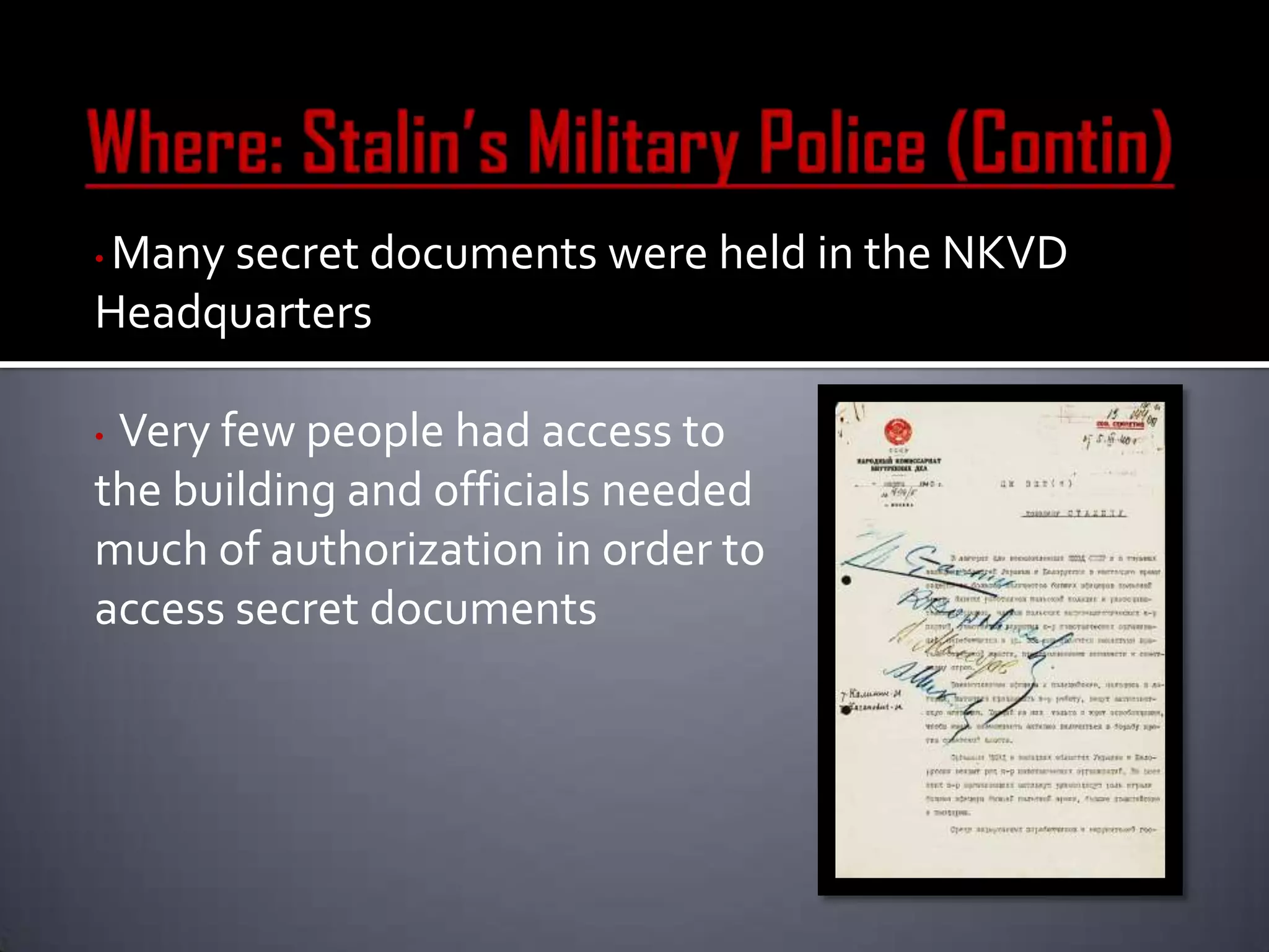 Stalin’s military police (nkvd) | PPTX