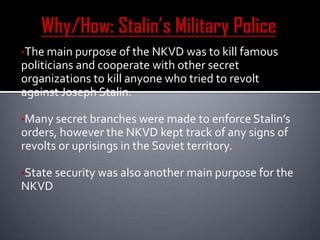 Stalin’s military police (nkvd) | PPTX