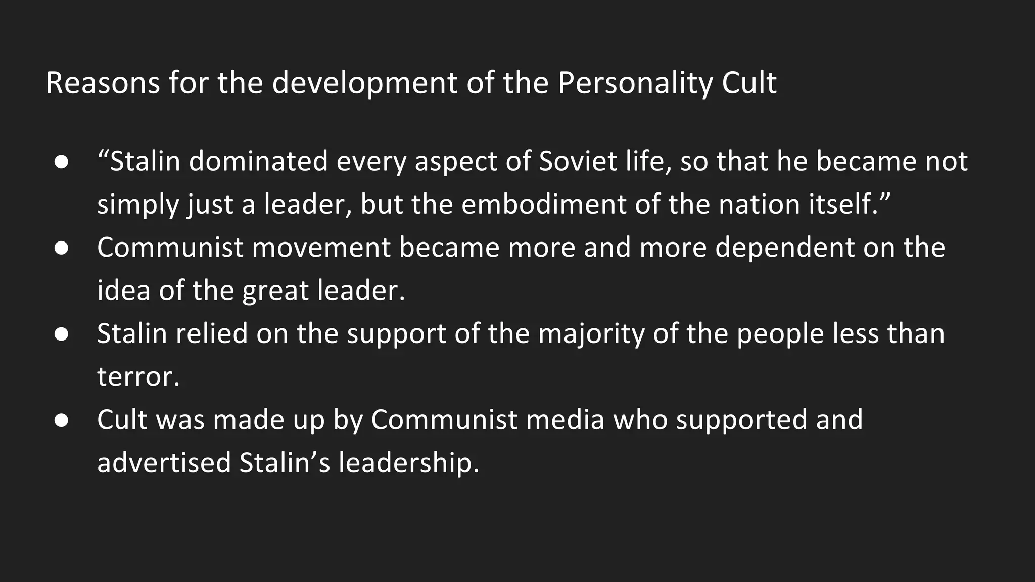 STALIN PART2 :Stalin’s personality and personal objectives | PPT