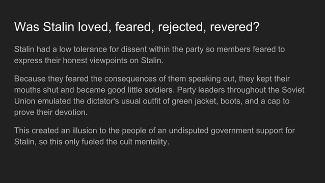 STALIN PART2 :Stalin’s personality and personal objectives | PPT