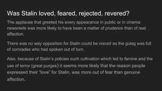 STALIN PART2 :Stalin’s personality and personal objectives | PPT