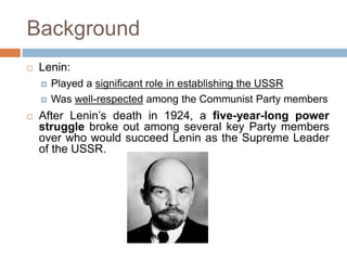 Stalin's Rise to Power | PPTX