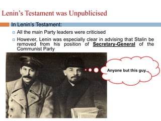 Stalin's Rise to Power | PPTX