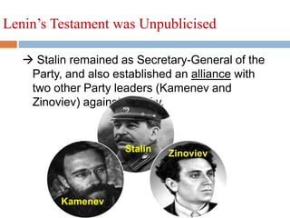 Stalin's Rise to Power | PPTX
