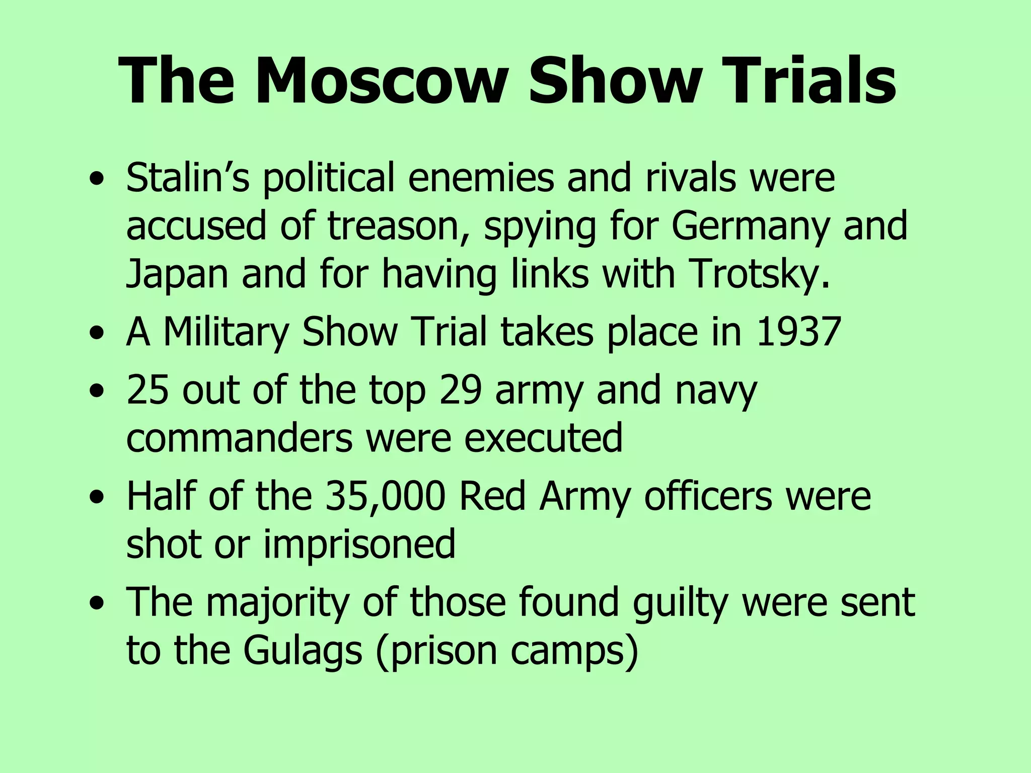 Stalin’s show trials | PPT