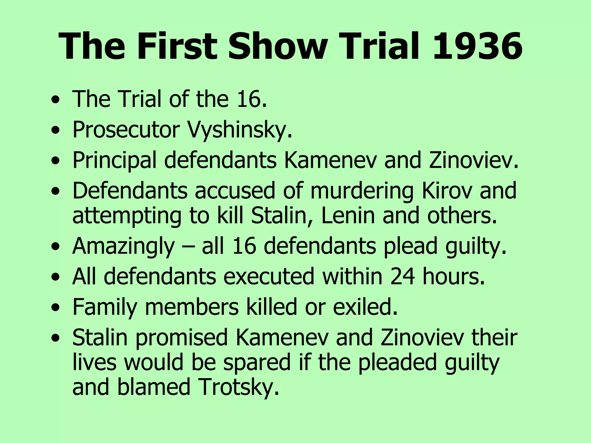 Stalin’s show trials | PPT