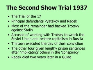 Stalin’s show trials | PPT
