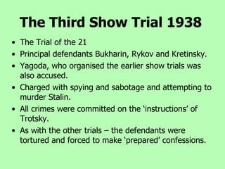 Stalin’s show trials | PPT